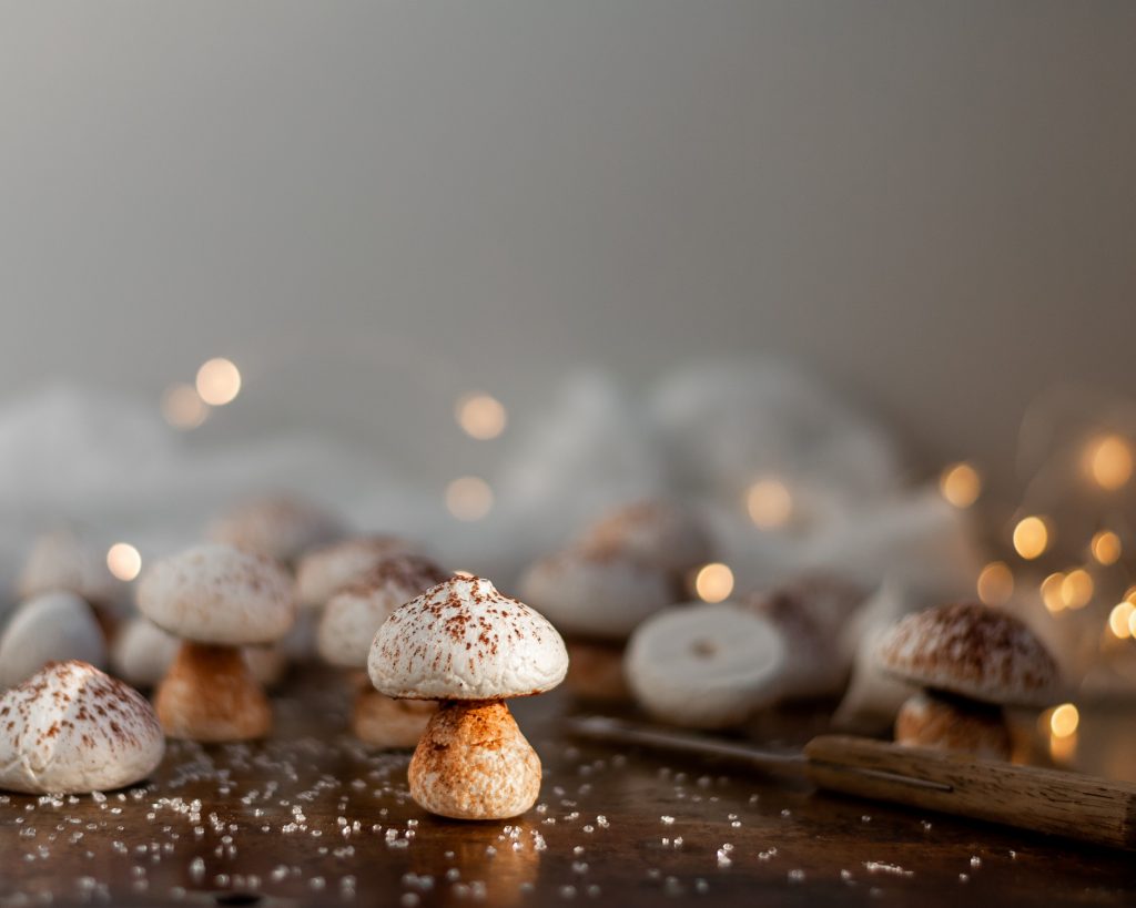Vegan Mushroom Meringues - Crumbs & Caramel
