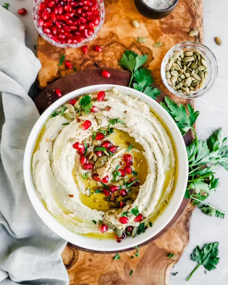 Roasted Pumpkin Seed Hummus - Crumbs & Caramel