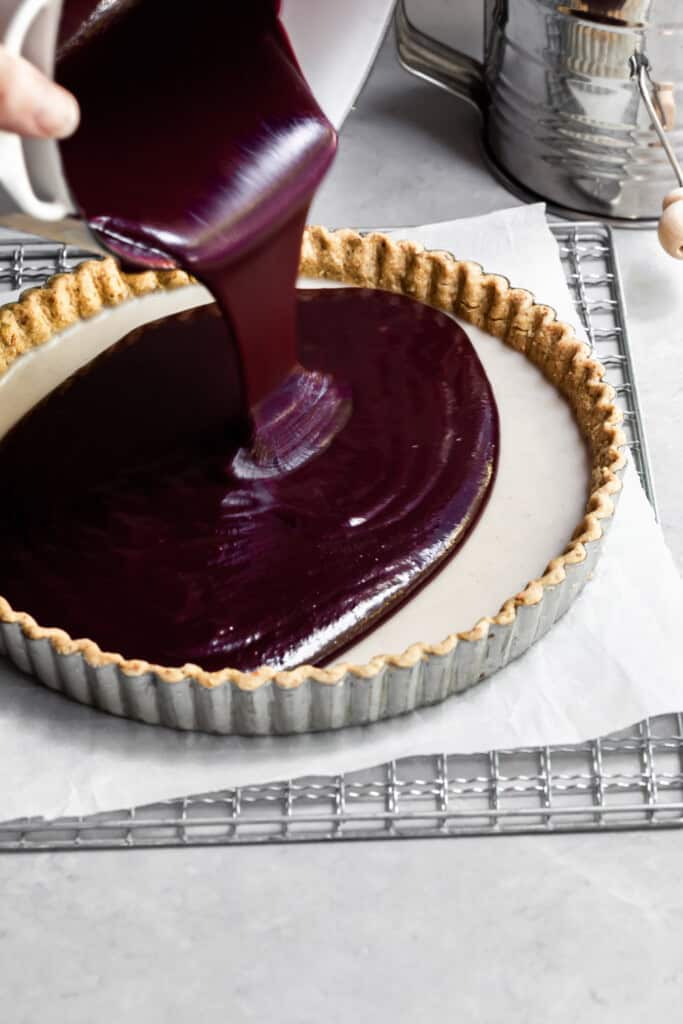 Vegan Berry Chocolate Tart - Gluten-Free Option - Crumbs & Caramel