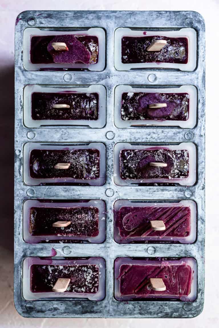 Blueberry Earl Grey Popsicles - Crumbs & Caramel