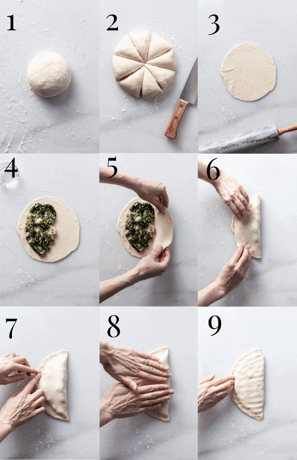 Easy Stuffed Flatbread | Bolani - Crumbs & Caramel