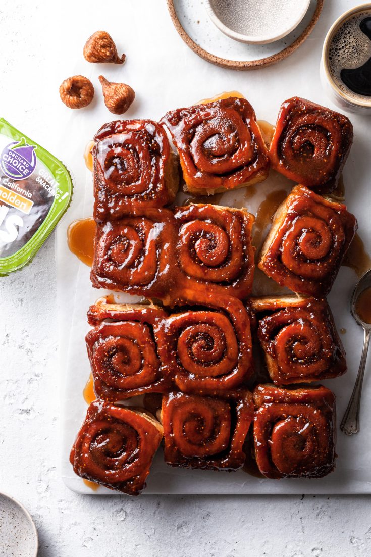 Fig Sticky Buns - Crumbs & Caramel