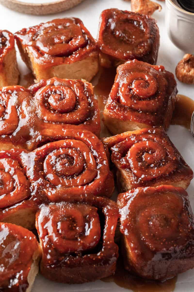 Fig Sticky Buns - Crumbs & Caramel