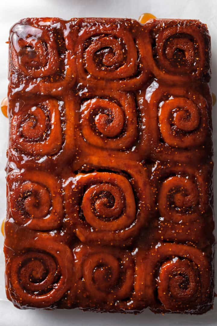 Fig Sticky Buns - Crumbs & Caramel