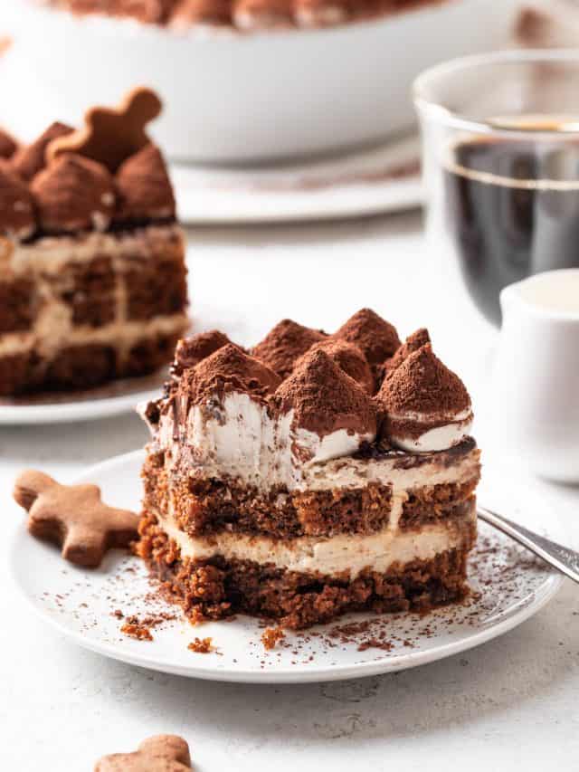 Gingerbread Tiramisu (Eggless & Vegan) - Crumbs & Caramel